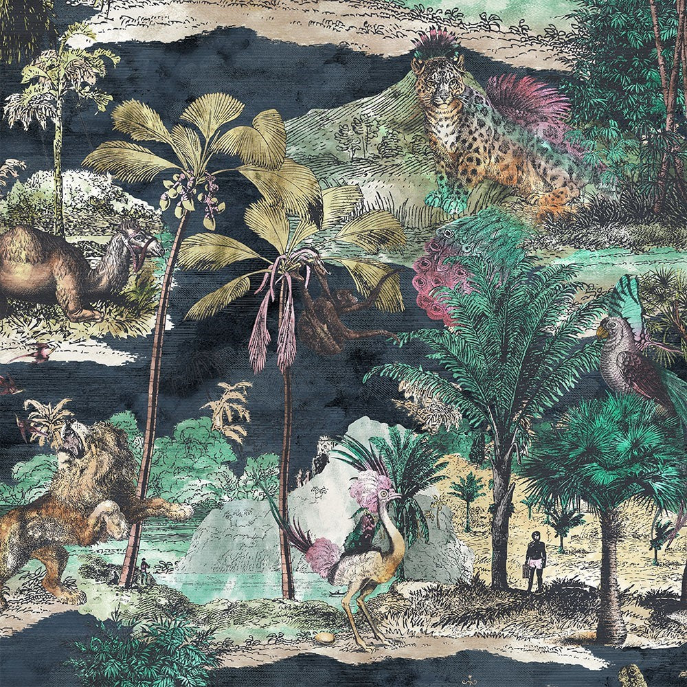 BRAND MCKENZIE Wallpaper Pattern No BMTD001/04B - Animal Islands ...