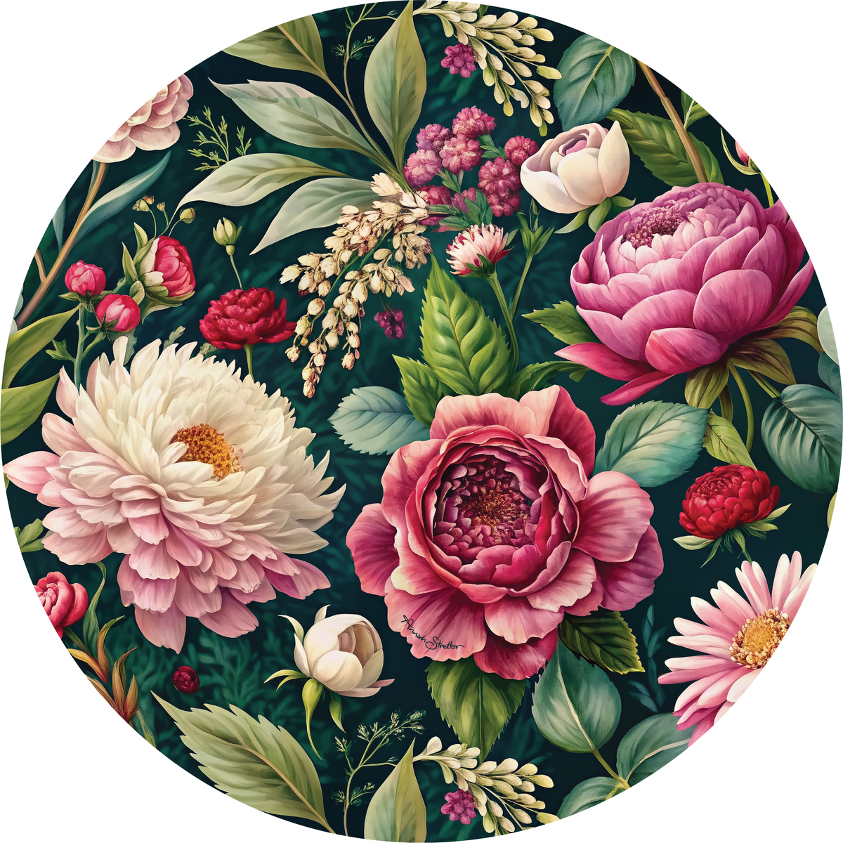 Annah Stretton - Forest Flourish Circle Mural – Aspiring Walls